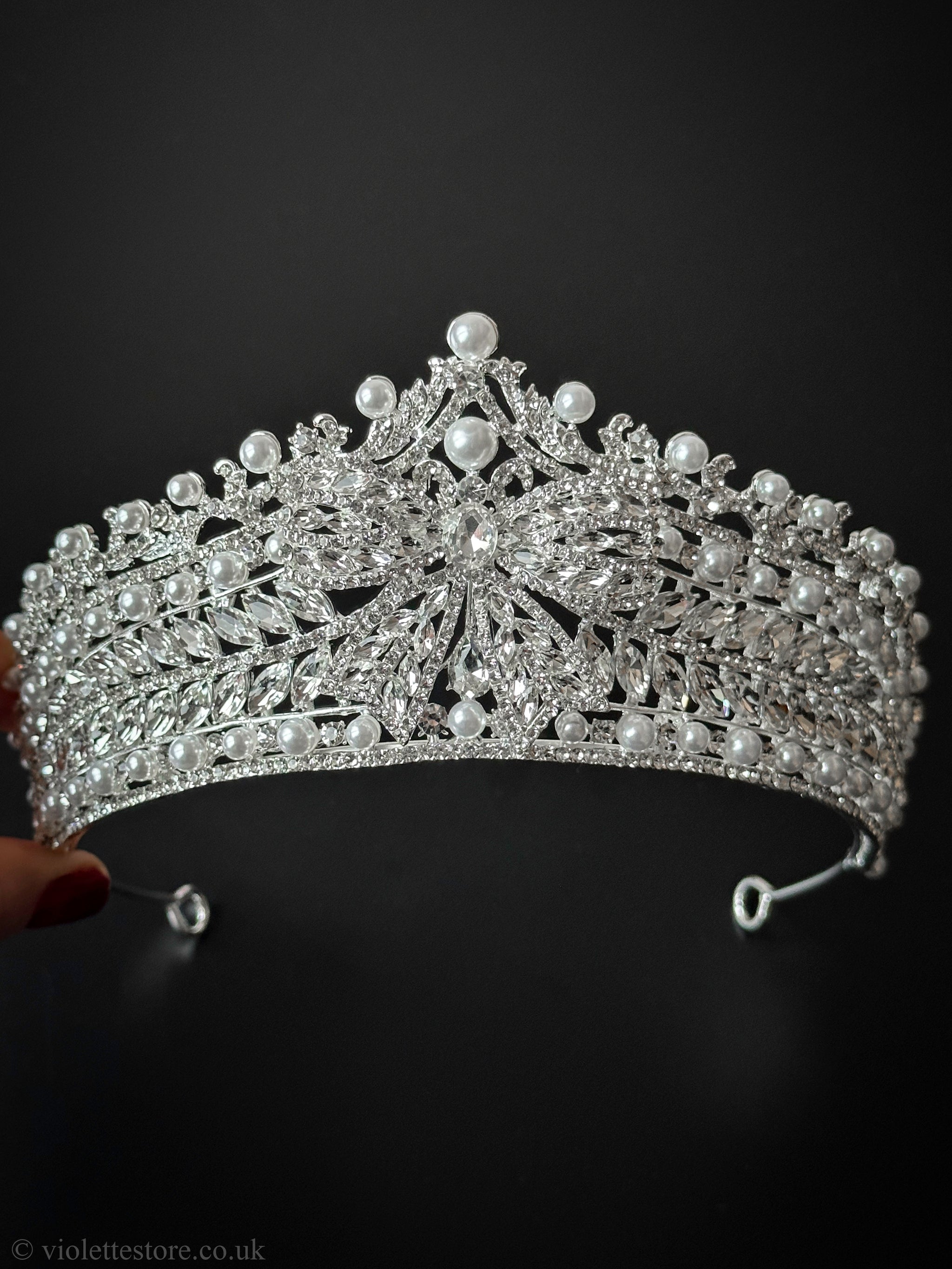 Wedding Tiara for Bride UK, Wedding Crown for Bride, Bridal Tiara in ...